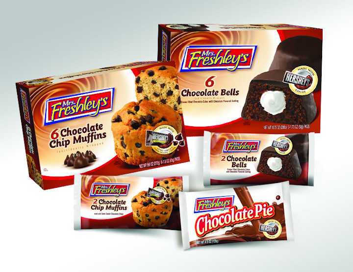 Mrs. Freshley's HERSHEY’S® Chocolate Bells, Chocolate Chip Muffins, And ...
