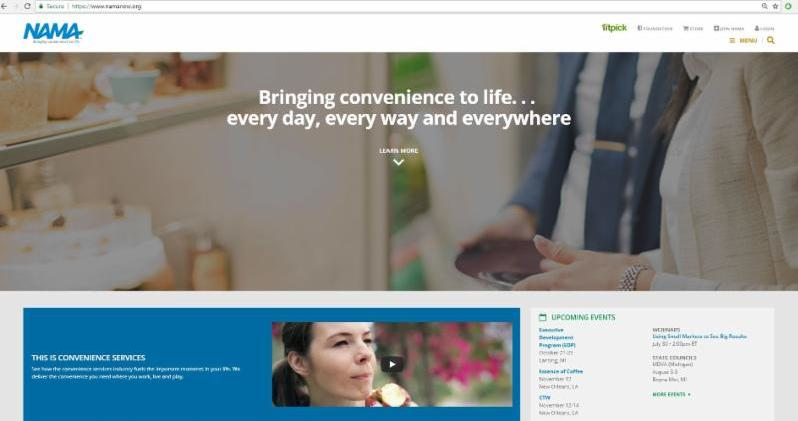 NAMA Unveils Redesigned Website | Vending Market Watch