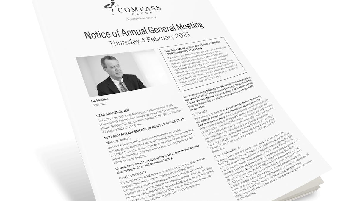 Compass Group Q1 improves over previous quarter | Vending Market Watch