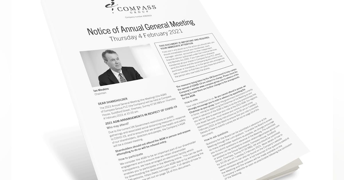 Compass Group Q1 Improves Over Previous Quarter Vending Market Watch