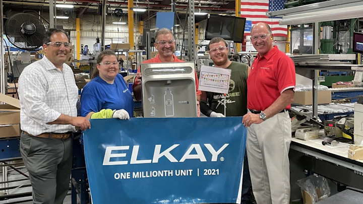 Elkay celebrates making of its one millionth bottle filling station ...